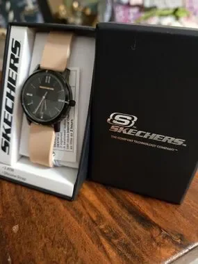 Skechers | Accessories | Skechers Womens Black Dial Silicone Strap ...